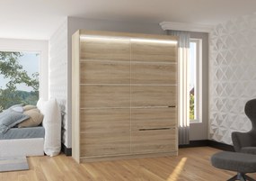 ADRK Furniture Posuvná skříň s LED osvětlením SPECTRA 180 ADRK-SW-SPE-S-180