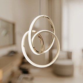 Toolight Závěsné LED svítidlo Luxury Glamour 4 G076-1CP zlaté