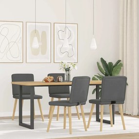 Jídelní židle 4 ks tmavě šedé textil 3315298