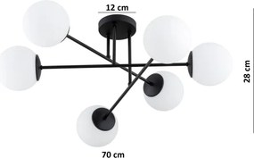 BRILAGI - Přisazený lustr MILO 6xE27/60W/230V černá