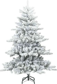 Umělý Skládací Vánoční Strom s stojanem Bílá 150 cm PVC a ocel 3397708