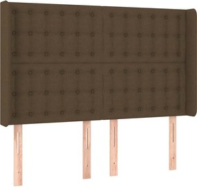 Box spring postel s matrací tmavě hnědá 140x200 cm textil 3132316