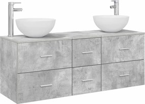 Sada koupelnových skříněk 3 ks Betonově šedá 3405814