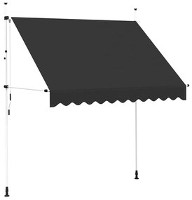 Ručně zatahovací markýza 250 cm antracitová 143689