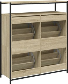 Botník se 4 výklopnými zásuvkami dub sonoma 100 x 34 x 112 cm 3214414