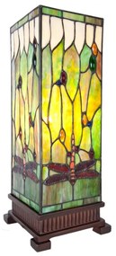 Stolní lampa Tiffany Dragonfly square – 18x18x45 cm