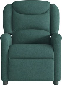 Elektrické polohovací křeslo tmavě zelené textil 3303180