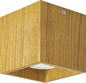 Svítidlo Stropní Svítidlo 10x10 cm Dubová GU10 Led Nástěnná Stropní Svítidlo Halogenová