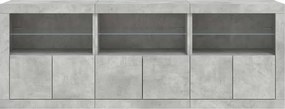 Příborník s LED osvětlením betonově šedý 181,5 x 37 x 67 cm 3209005