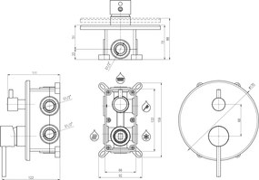 Slezák - RAV Vanová/sprchová baterie 2-cestná s podomítkovým tělesem a s boxem SEINA - , Chrom