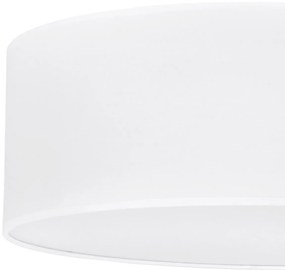 Stropní svítidlo Gaja, 1x bílé textilní stínítko, (bílé plexisklo), (fi 50cm)