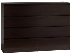Komoda 8 šuplíků Malva 140 cm Wenge