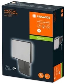 Ledvance - LED Venkovní nástěnný reflektor se senzorem FLOOD LED/15W/230V IP55
