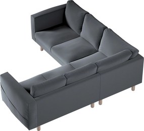 Potah na pohovku IKEA Norsborg rohová 4-místná barva šedá látka sametová