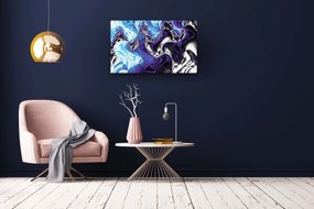 Malvis ® Obraz Modro-bílá abstrakce Velikost: 90x60 cm