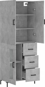 Skříň highboard betonově šedá 69,5x34x180 cm kompozitní dřevo 3195959