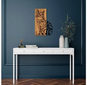Asir | Nástěnná dekorace 38x58 cm kočka dřevo/kov | AS1690