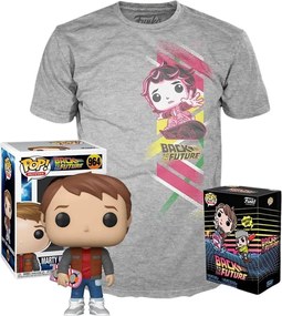 Funko llc funko pop & tee: bttf- marty w/hoverboard- m