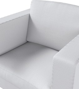 Potah na křesko IKEA Karlanda, krátký barva bílá látka pletený vzor