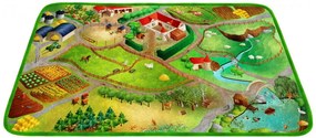 Vopi, Protiskluzový kusový koberec Ultra Soft Farma, 130x180, vícebarevná, dětský pokoj