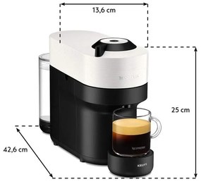 Kapslový kávovar Krups Nespresso Vertuo Pop XN920110 bílý