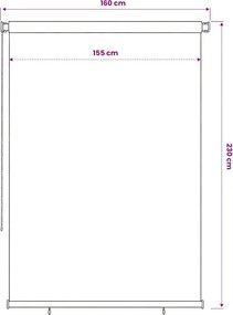 Venkovní roleta 165 (Š) x 230 (V) cm hnědá HDPE 312983