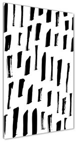 Wallmuralia Vertikální Fotoobraz na skle Černo-bílá fleky 50x100
