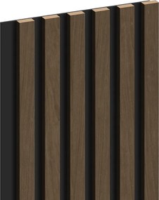 Mexen Lam-B, akustické stěnové lamely 275 × 30 cm, HDF deska 4 mm, technická dýha, ořech espresso, S100-275307-3015-019