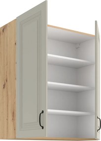 STILO ac | horní skříňka 80 G-90 2F s policemi | 80 cm | VYSOKÁ | artisan/světle šedá