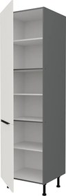 ARIA aw | vysoká skříňka 60 DK-215 2F potravinová s policemi | 60 cm | ANTI FINGERPRINT povrch | antracit/bílá