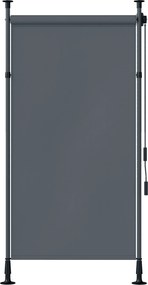 Outsunny vertikální balkonová roleta 150 x 220-310 cm s klikou, balkonová zástěna z polyesteru odolná proti povětrnostním vlivům v tmavě šedé barvě p…