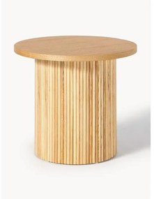 Kulatý dřevěný odkládací stolek Nele