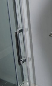 FORTE Sprchové dveře MAYA (matné sklo) BARVA rámu - Hliník leštěný, Rozměr A - 100 cm, Směr zavírání - Univerzální Levé / Pravé, Výplň - Acidato bezpečnostní sklo - 6 mm BLMA100CM