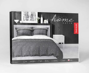 Detexpol Saténové povlečení 140x200 Graphite s orientálním ornamentem - elegantní vzor, 100% bavlna - 4823 A - Home Satén 71