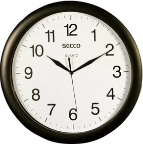 Secco nástěnné hodiny, černo-bílé, průměr 32cm