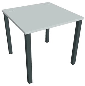 Stůl pracovní rovný 80 cm - Hobis Uni US 800 Dekor stolové desky: šedá, Barva nohou: černá
