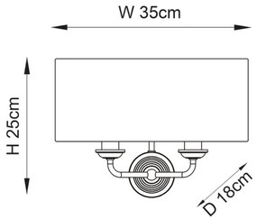 Endon 98937 - Nástěnné svítidlo HIGHCLERE 2xE14/40W/230V bílá/mosaz