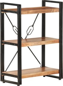 Knihovna se 3 policemi 60 x 30 x 80 cm masivní akáciové dřevo 320613