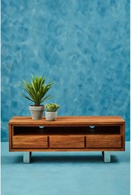 TV stolek z masivu akácie v tmavě přírodní barvě 140x52x50 cm Simla – Premier Housewares
