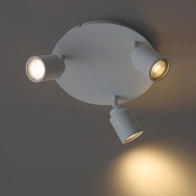 Moderní koupelnový reflektor bílý 3-světla IP44 - Ducha