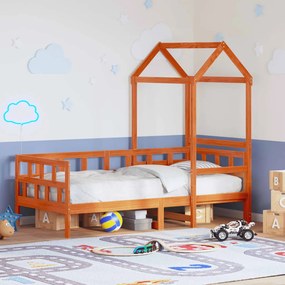 Válenda se střechou voskově hnědá 90 x 200 cm masivní borovice 3282236