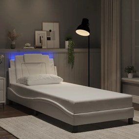Rám postele Viana s LED bez matrace bílý 80 x 200 cm 3213981