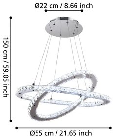 Eglo 31667 - LED závěsné svítidlo VARRAZO LED/29,6W/230V
