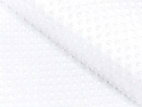 Biante Dětský povlak na polštář Minky 3D puntíky MKP-033 Sněhově bílý 60 x 60 cm