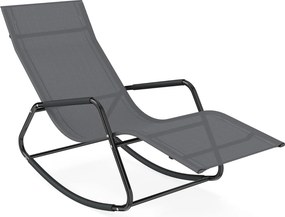 Costway Zahradní lehátko odolné proti povětrnostním vlivům ergonomické – šedá