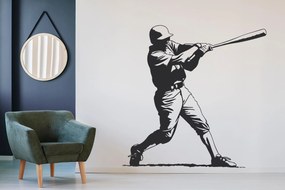 Lepy.cz Samolepka na zeď Baseballista Velikost (šířka x výška): 75x75cm, Barevná varianta: Jemná růžová