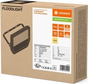 LED reflektor LEDVANCE FLOODLIGHT černý 41W/27W 6000lm/4000lm 3000K teplá bílá IP66