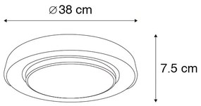 Moderní stropní svítidlo černé 38 cm vč. LED a RGB - Jochie