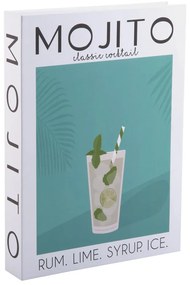 Bílo-zelený dekorativní papírový úložný box 18x4x25 cm Mojito – PT LIVING
