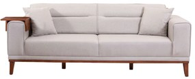 Hanah Home Pohovka LIONESI krémová s odkládacím stolkem 223 cm